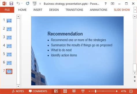 Free Business Strategy Ppt Template Free Powerpoint Pertaining To Open