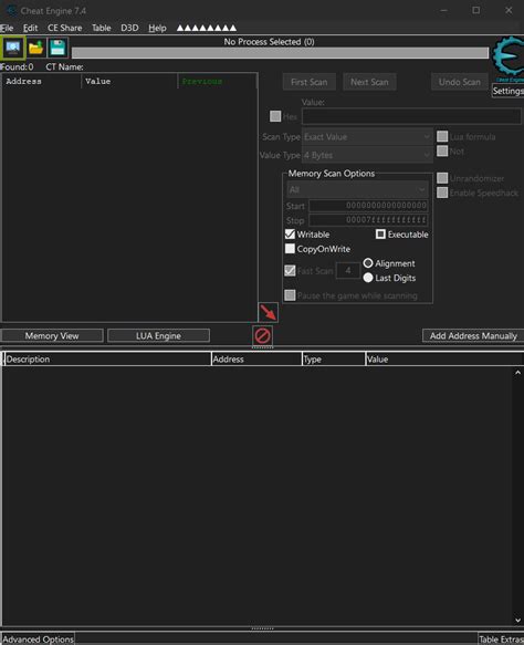 Lua LUA ENGINE SETTINGS EXTRAS FearLess Cheat Engine