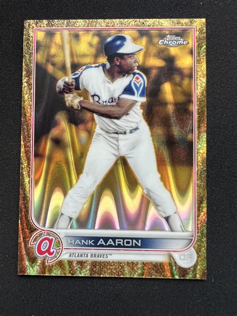 Topps Gilded Collection Hank Aaron Gold Etch Raywave Ebay