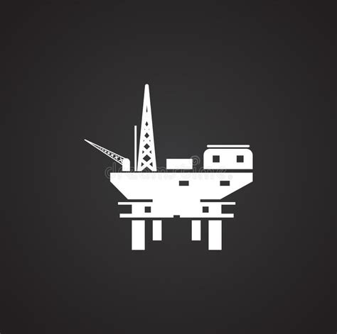 Icono De La Plataforma Petrolera Para El Web Mar Rig Platform