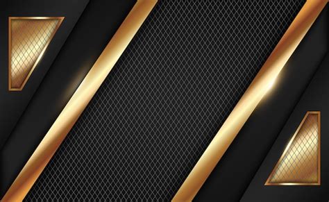 Vector Premium De Fondo Negro Y Dorado Moderno De Lujo Vector Premium