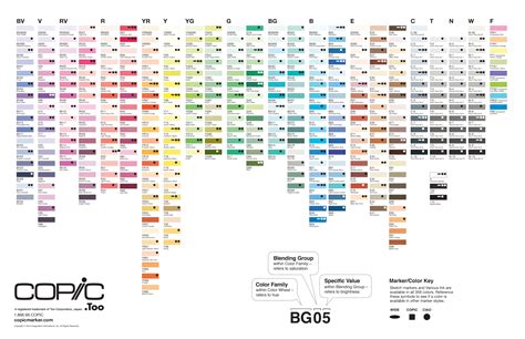 Copic Printable Color Chart