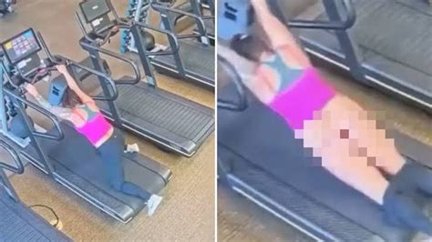 Woman Ends Up Half Naked When Her Leggings Are Stripped Off On Treadmill