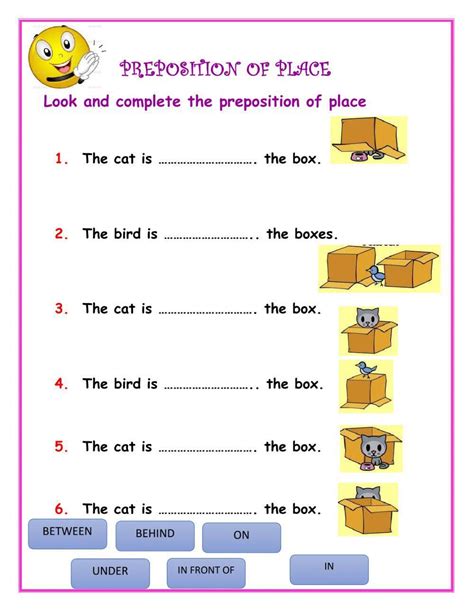 Free Printable Preposition Exercises Worksheets Worksheets Library