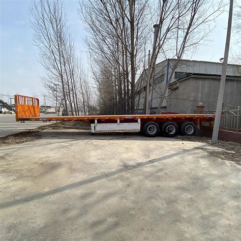 Flat Bed Semi Trailer Axle Ft Ft Container Flatbed Trailer For