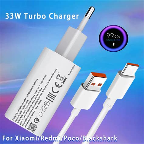 Para Xiaomi Turbo Carregador W Qc Carga R Pida Ue Eua Adaptador