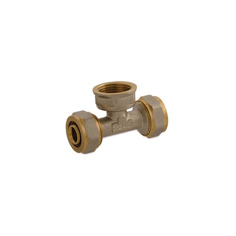 Trójnik Pex 20 x 3 4 x 20 mm gwint wewnętrzny system skręcany IDMAR