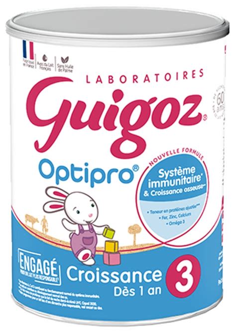 Optipro Lait en poudre croissance 3 dès 1 an Guigoz croissance 12