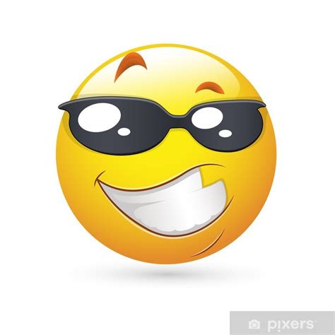 Sticker Smiley Emoticons Face Vector Handsome Expression PIXERS CA