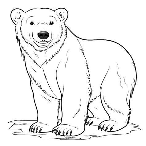 Großer Bär Ausmalbild kostenlos herunterladen