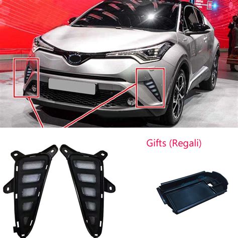 2Pcs Fog Light Daytime Running Light DRL LED Day Light For Toyota C HR