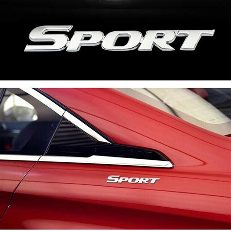 Pcs D Metal Sport Logo Emblem Badge Car Sticker Trunk Bumper Decal