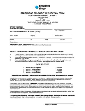 06 Release Of Easement Application Form 070320 Doc Fill And Sign