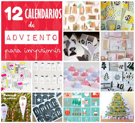 Recetas fáciles manualidades y DIY 12 calendarios de adviento para