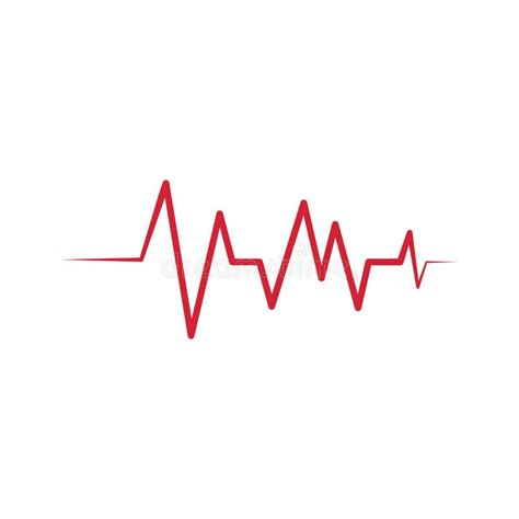 Heartbeat Cardiogram Icon Vector Logo Stock Vector Illustration Of