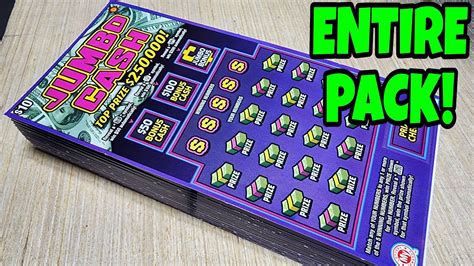 10X50 MD LOTTERY JUMBO CASH SCRATCH OFF TICKETS WHOLE PACK