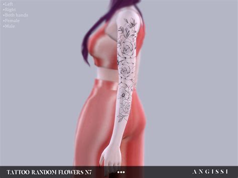 The Sims Resource Tattoo Random Flowers N