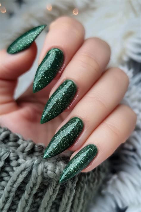 22 Gorgeous Sage Green Glitter Nail Designs To Try NeedleStar
