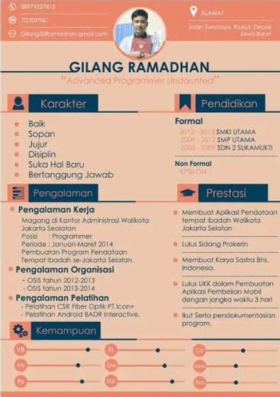 Detail Contoh Cv Lamaran Menarik Koleksi Nomer 25