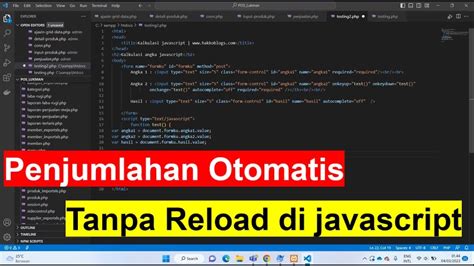 penjumlahan otomatis tanpa reload di javascript youtube