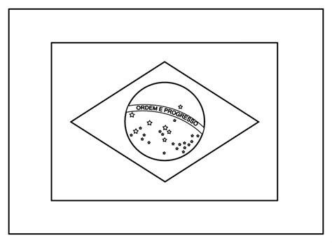 Desenhos Da Bandeira Do Brasil Para Colorir Bora Colorir