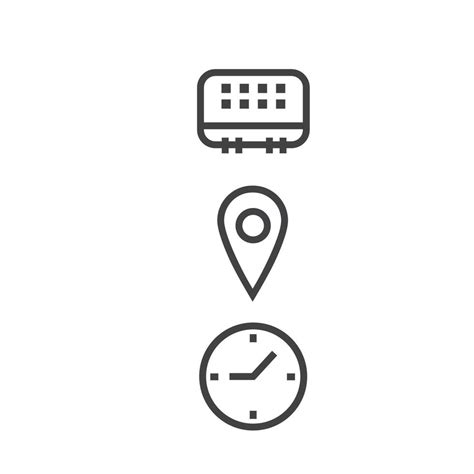 fecha ubicación y hora icono vector elemento diseño modelo 21745459