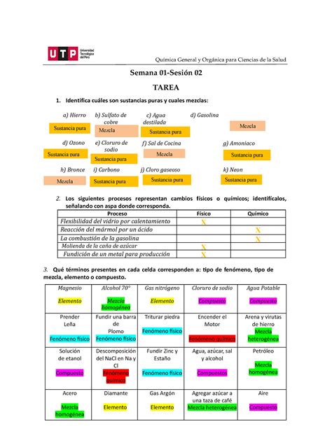 S01 s2 Tarea Calificada Química General y Orgánica para Ciencias de