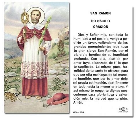 San Ramon Es Uno De Los Santos Que Abogan Por La Maternidad Y Por Los