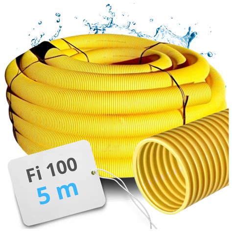 Rura drenarska PVC fi 100 bez otworów 5m Pełna Rura 100 drenażowa 5 mb