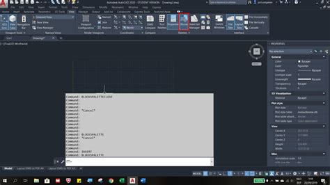 Blockspalette Disappeared Not Autohide Autocad D Drafting Object