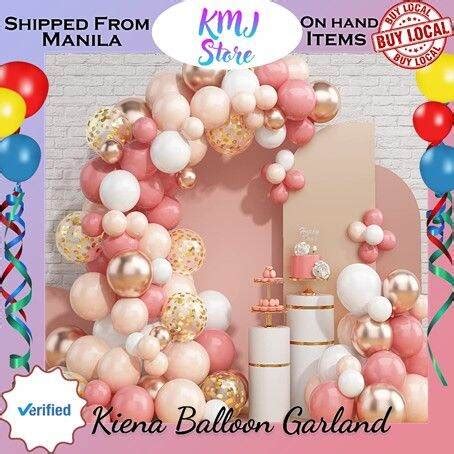 Kiena Balloon Dusty Pink Balloon Garland Kit Double Stuffed Nude Blush