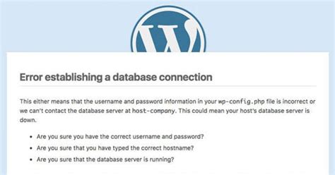 Fixing The Wordpress Establishing A Database Connection Error