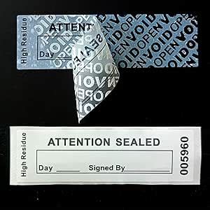 Amazon 120pcs Total Transfer Tamper Evident Security Warranty