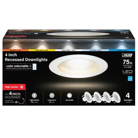Feit Electric Inch Trim White Color Selectable Cct Dimmable Led