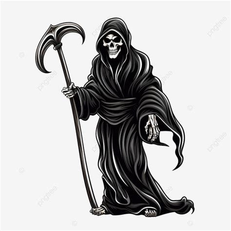 Grim Reaper With Sickle Grim Reaper Ghost Halloween PNG Transparent