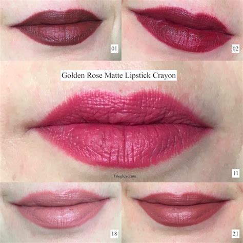 Golden Rose Matte Lipstick Crayon Swatches Lipstutorial Org