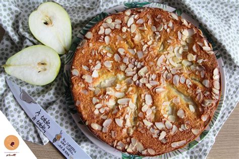 Gâteau fondant Poires et Amandes sans sucre et sans beurre