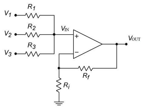 Summing Amplifier Circuit Voltage Adder