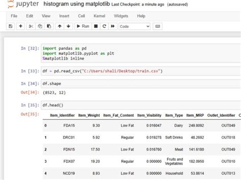 histogram using matplotlib shalinisinha13