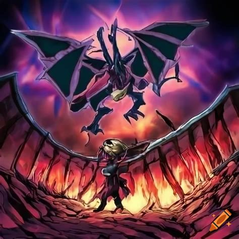 Yu Gi Oh Style Artwork Of A Dragon S Battlefield