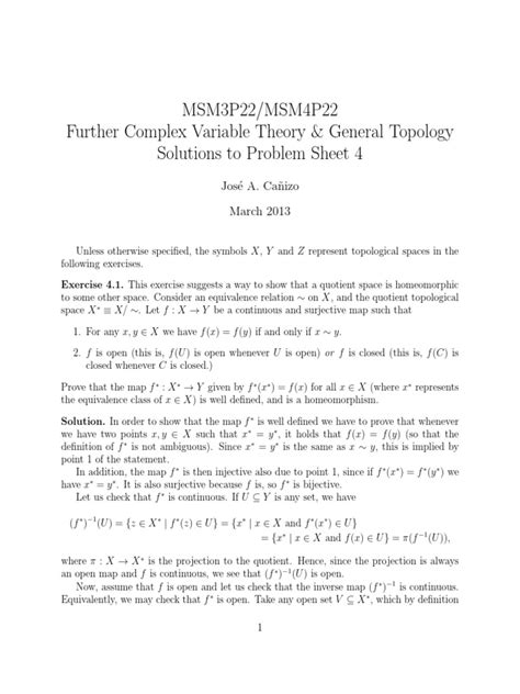 msm3p22 msm4p22 further complex variable theory and general topology solutions to problem sheet 4