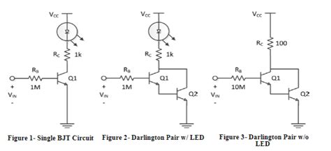 Solved Figure Single Bjt Circuit Figure Darlington Pair Chegg