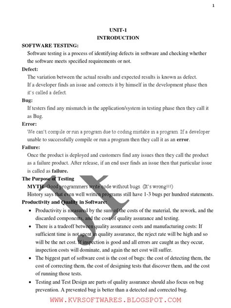 stm unit 1 pdf pdf software testing software bug