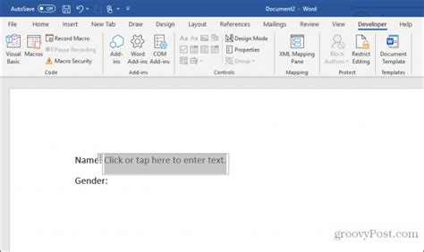 how to insert a fillable field in a word document templates printable free