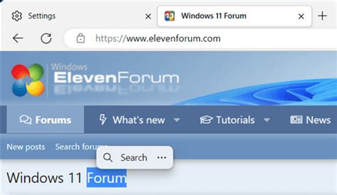 enable or disable mini menu on text selection in microsoft edge tutorial windows 11 forum