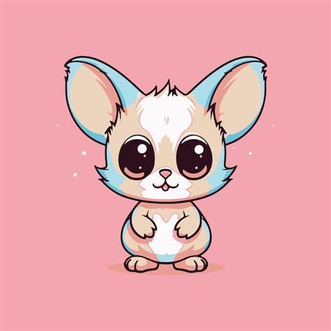 Ilustración de dibujos animados de un cachorro con ojos grandes