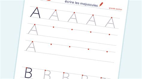 Criture Grande Section Crire Les Majuscules Exercices Et