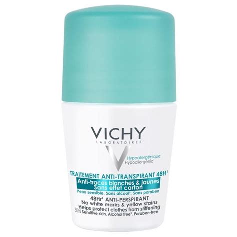 Vichy Déodorant Traitement Anti Transpirant 48H Anti Traces Blanches et