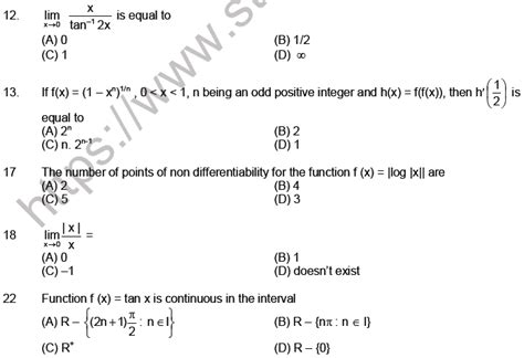 jee mathematics relation and functions mcqs set a multiple choice questions