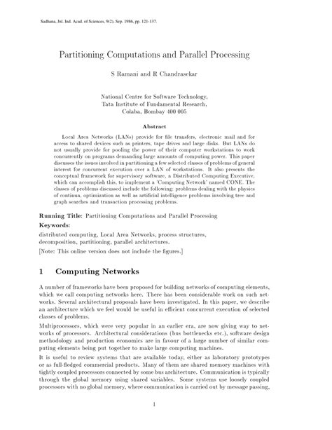 pdf partitioning computations and parallel processing